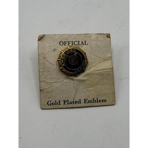 Jewelry | Vintage Us American Legion Emblem Gold Plated Enamel Lapel ...
